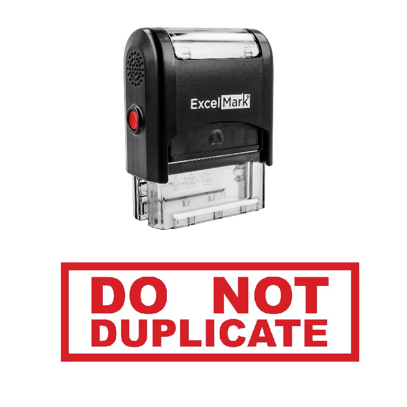 Box DO NOT DUPLICATE Stamp | ExcelMark