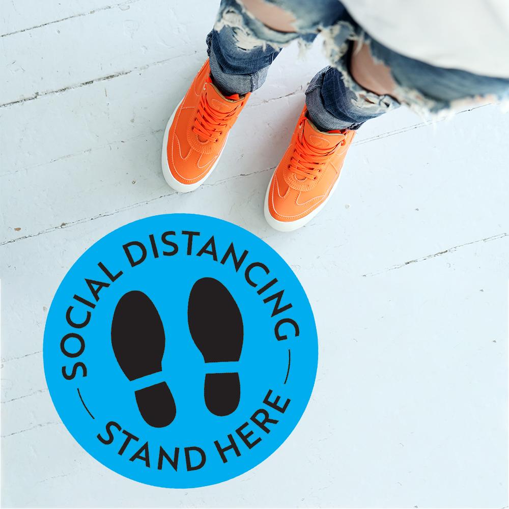 Social Distancing Floor Sticker | ExcelMark