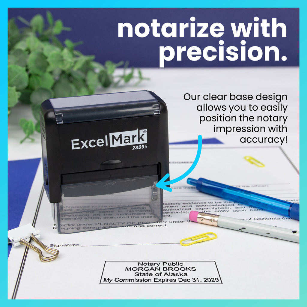 Self-Inking Alaska Notary Stamp | ExcelMark