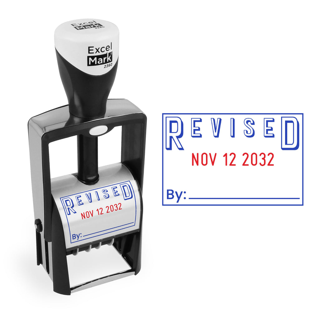 Heavy-Duty Revised Date Stamp | ExcelMark