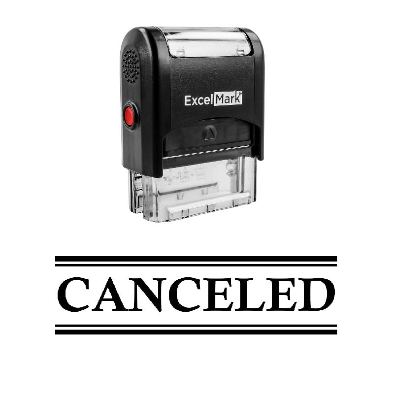 Double Line CANCELED Stamp | ExcelMark