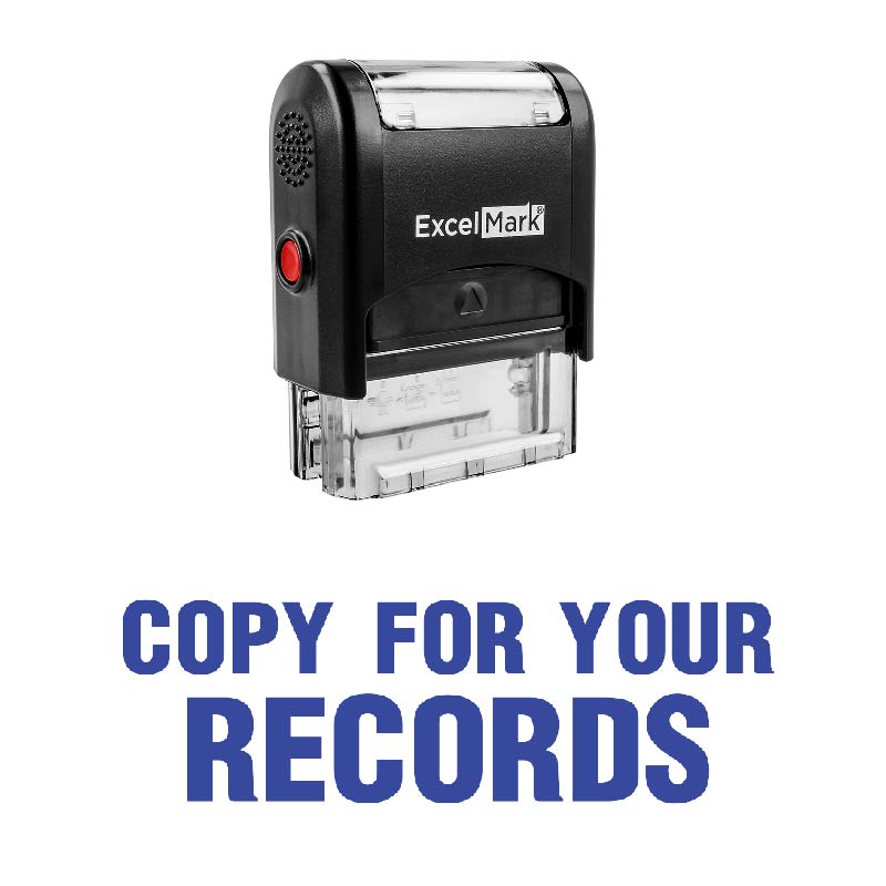 Bold COPY FOR YOUR RECORDS Stamp | ExcelMark