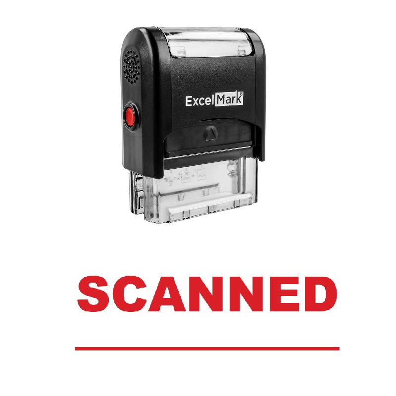 Line SCANNED Stamp | ExcelMark