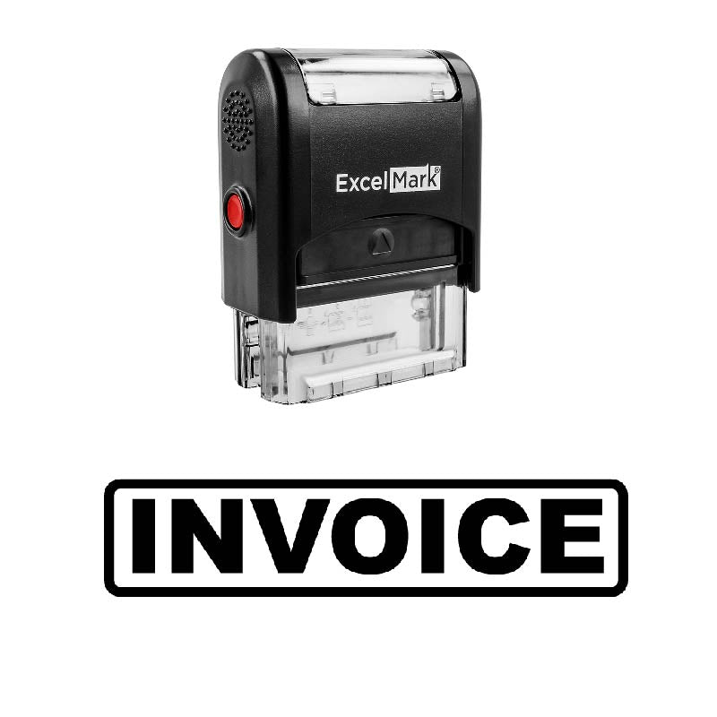 Rounded Box INVOICE Stamp | ExcelMark