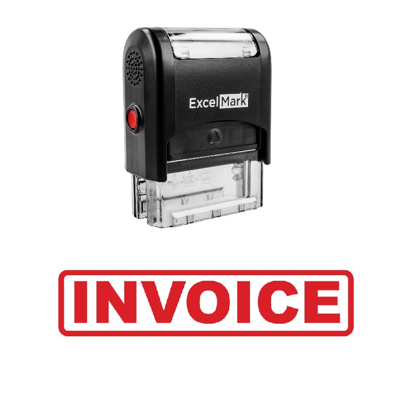 Rounded Box INVOICE Stamp | ExcelMark