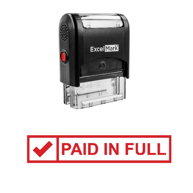 Check Box PAID IN FULL Stamp | ExcelMark