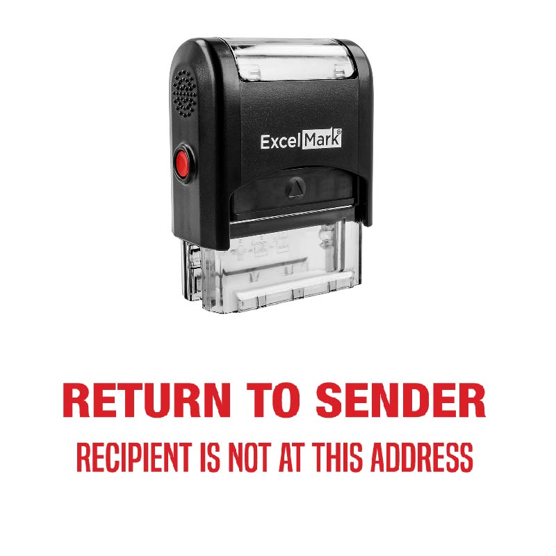 RETURN TO SENDER NOT ADDRESS Stamp | ExcelMark
