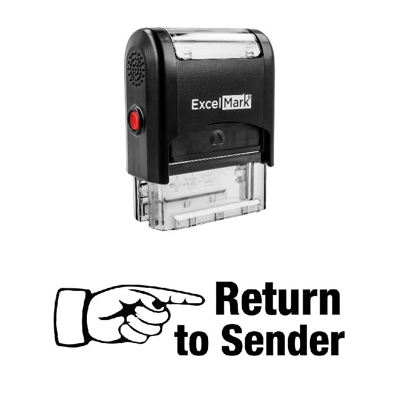 Right Finger RETURN TO SENDER Stamp | ExcelMark