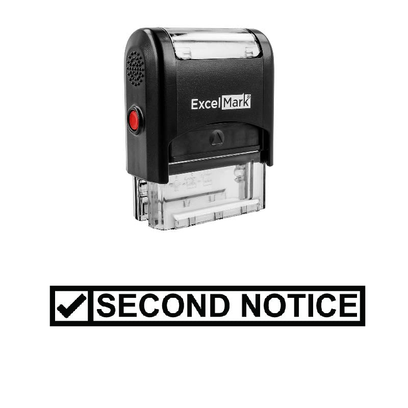 Check Box SECOND NOTICE Stamp | ExcelMark