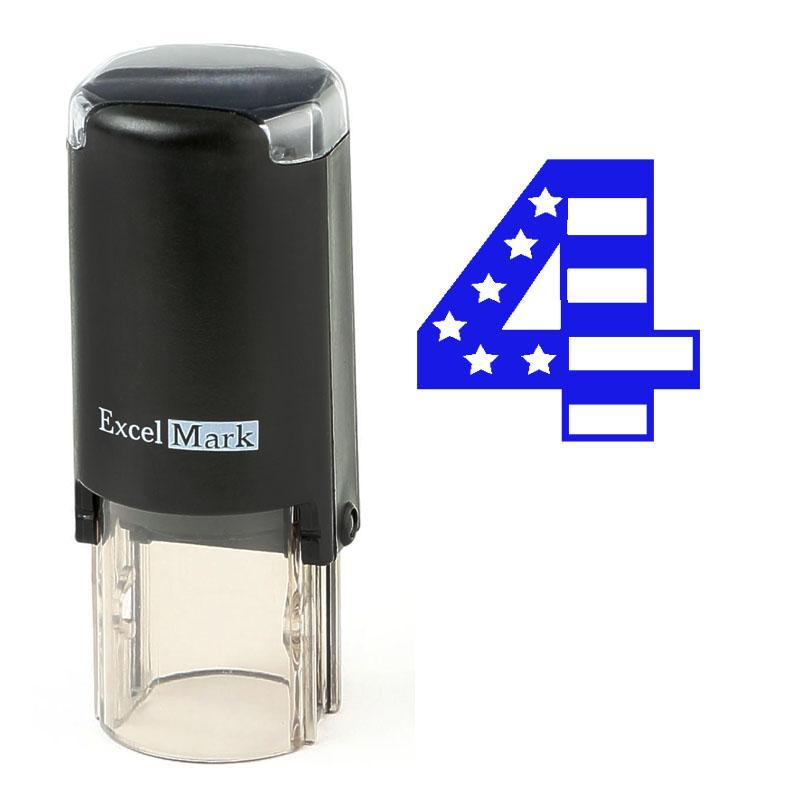 #4 w/Flag Stamp | ExcelMark