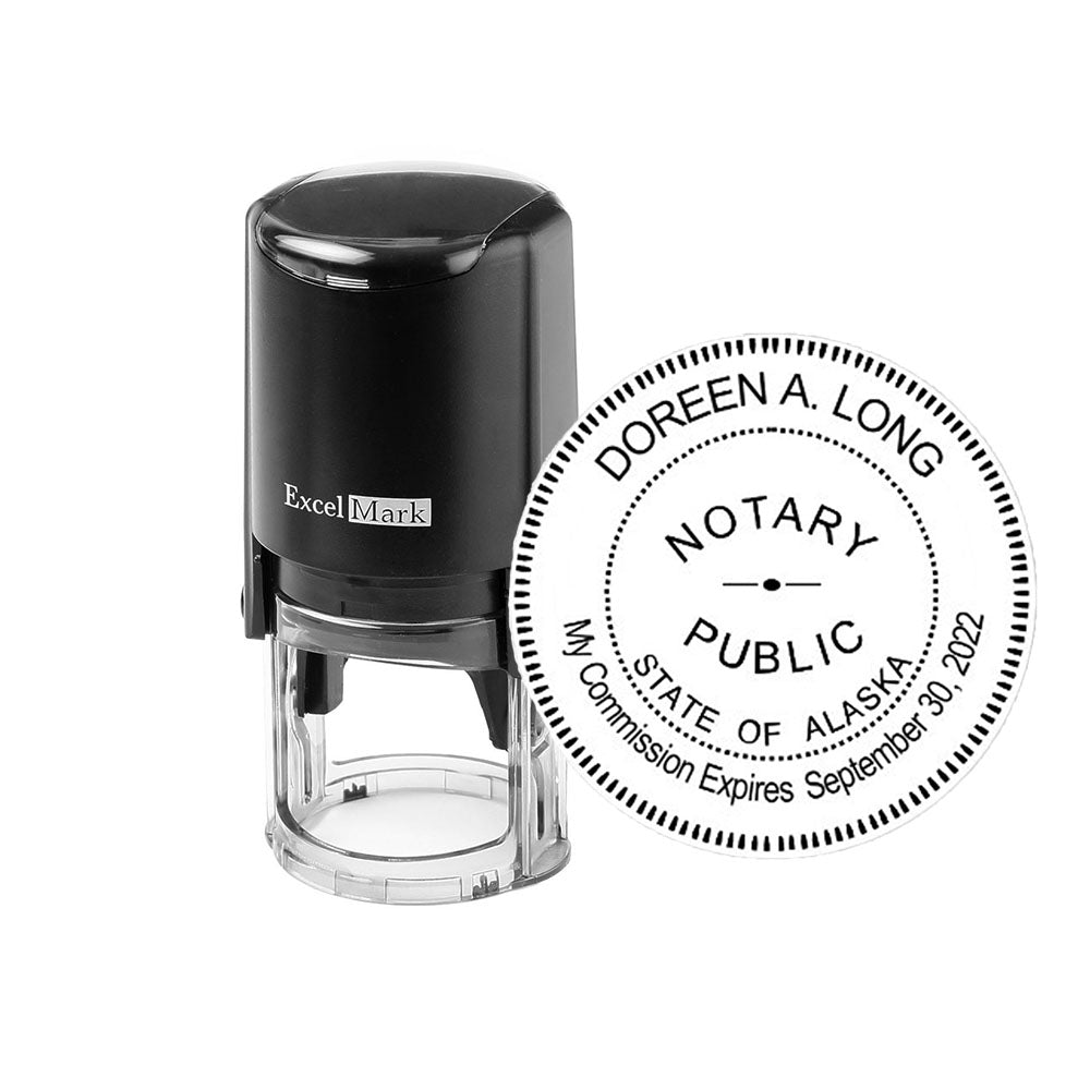Round Self-Inking Alaska Notary Stamp | ExcelMark