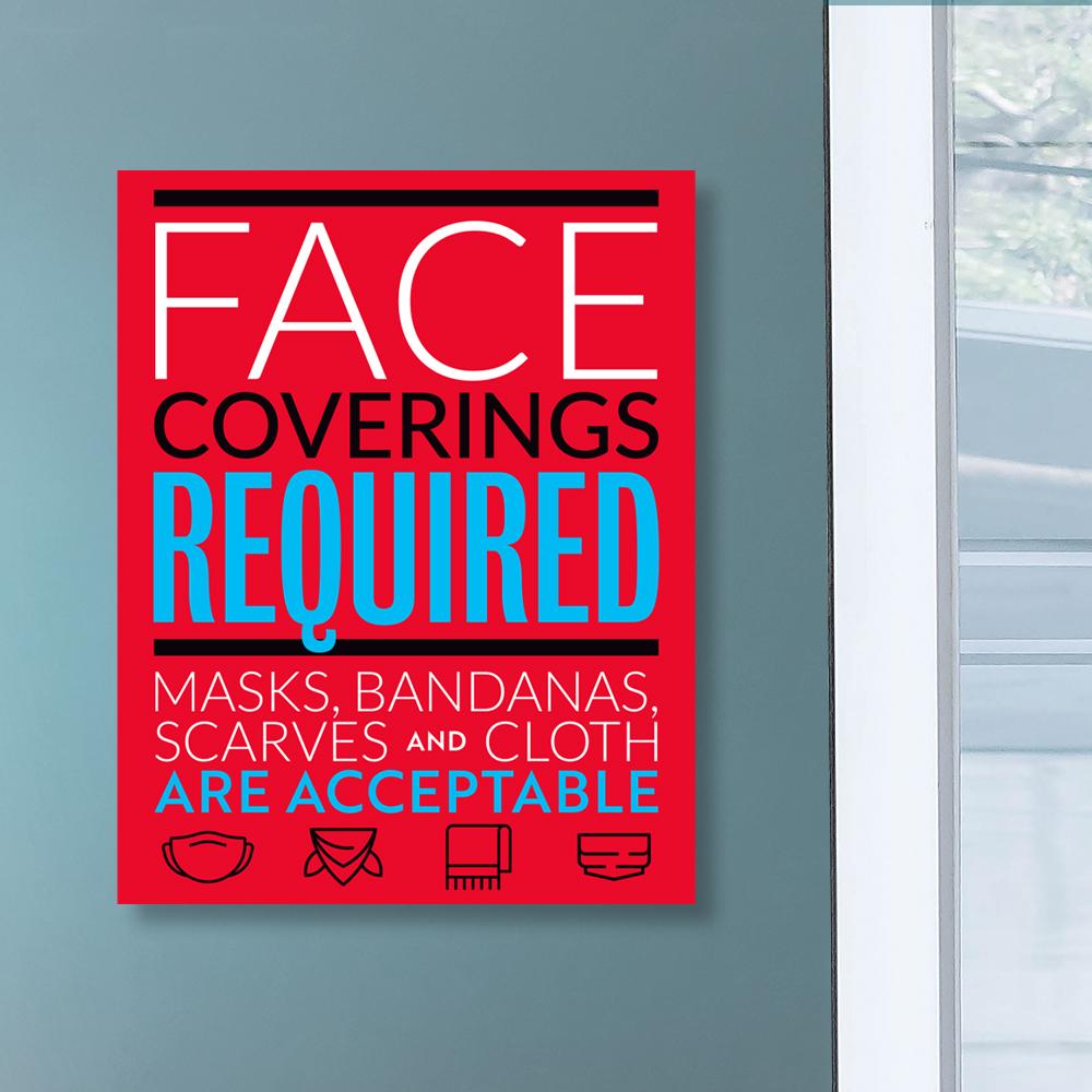 Face Coverings Required Sign | ExcelMark