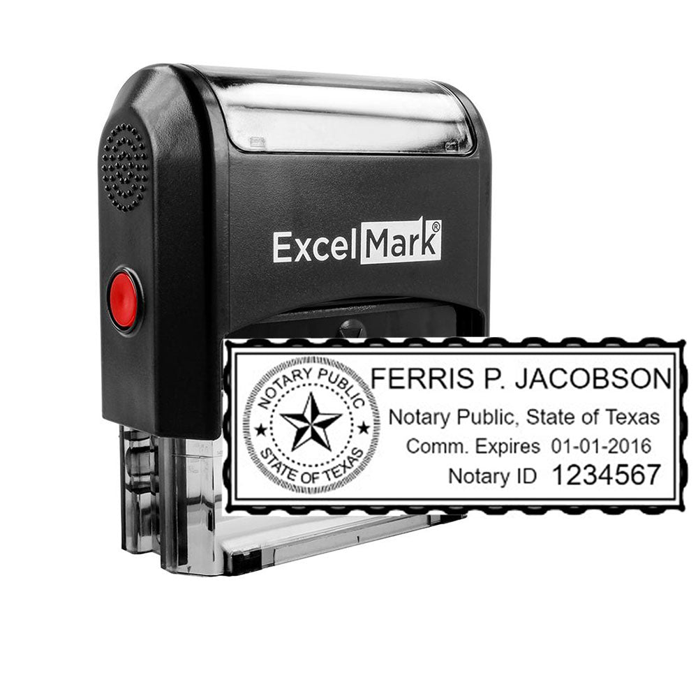 Self-Inking Texas Notary Stamp | ExcelMark