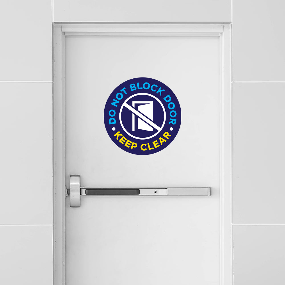 Do Not Block Door Keep Clear Floor Decal | ExcelMark