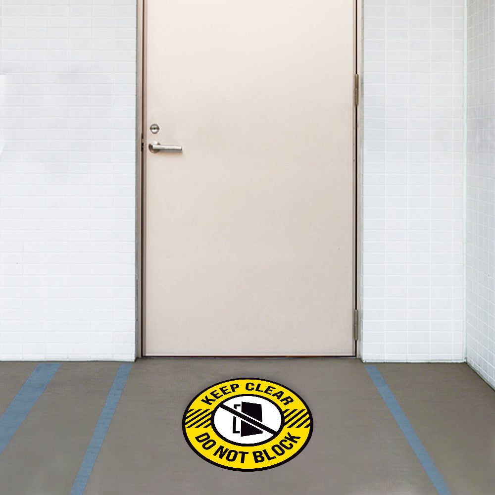 Keep Clear Do Not Block Door Floor Decal | ExcelMark