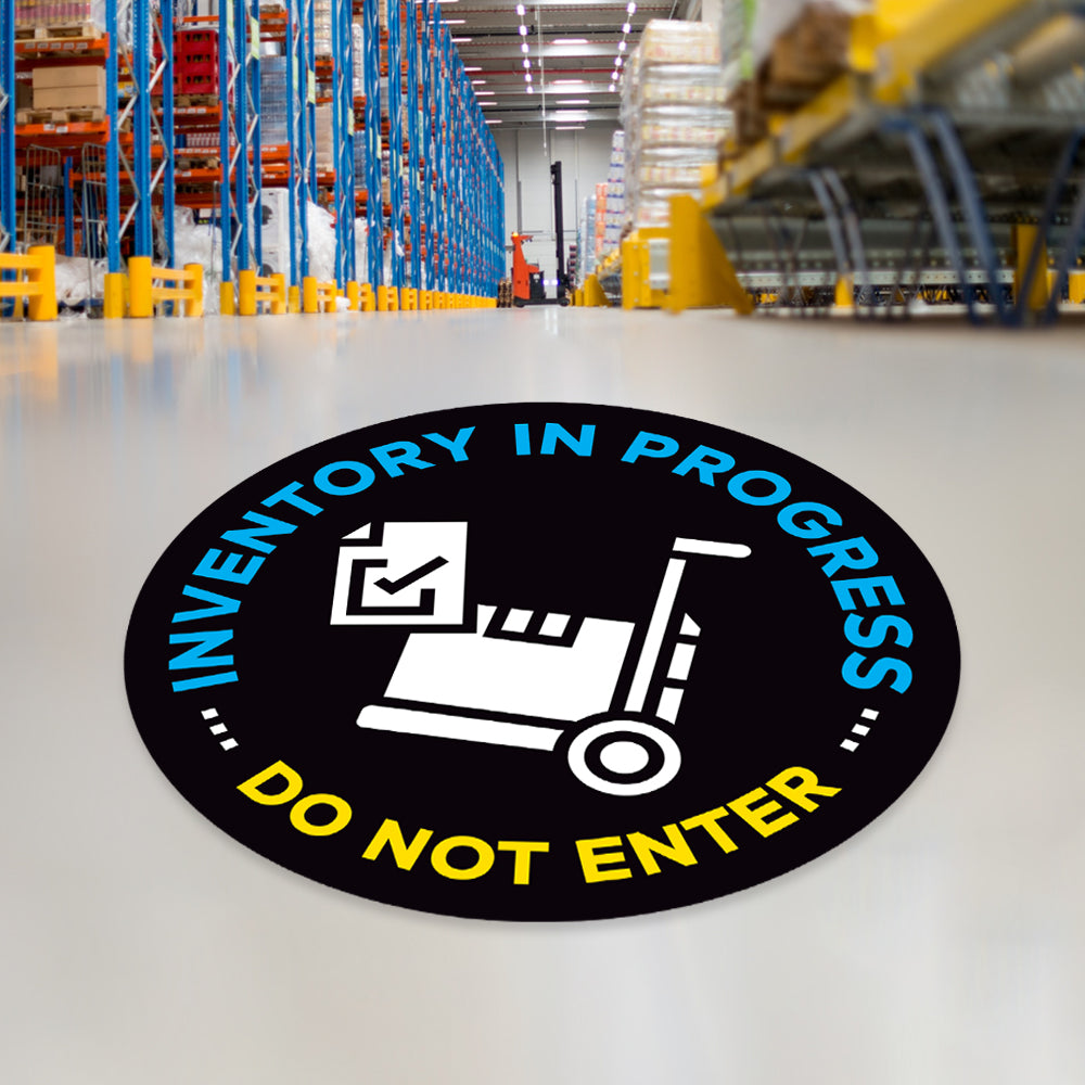 Inventory In Progress Do Not Enter Floor Decal | ExcelMark